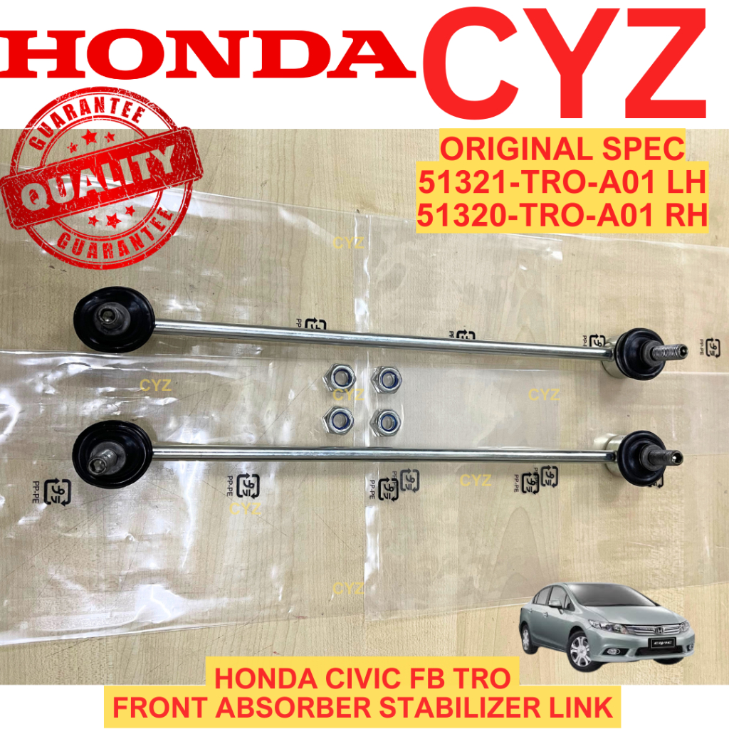 (1 PAIR) Front Rear Absorber Link / Stabilizer Link HONDA CIVIC FB TRO ...