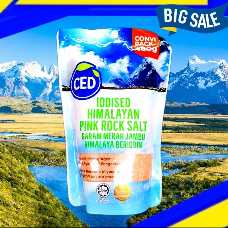 Garam Batu Himalaya Pink, CED Natural Himalayan Pink Rock Salt (±400g ...