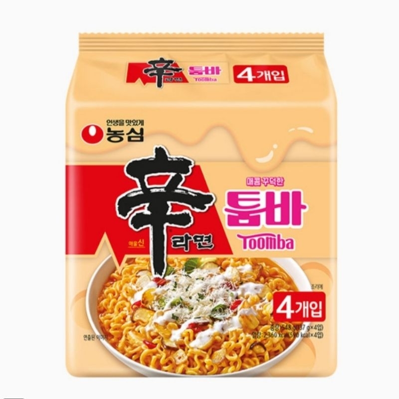 Nongshim Toomba Spicy & Creamy 548g (137g x 4 Pack) Gourmet Spicy Ramen ...