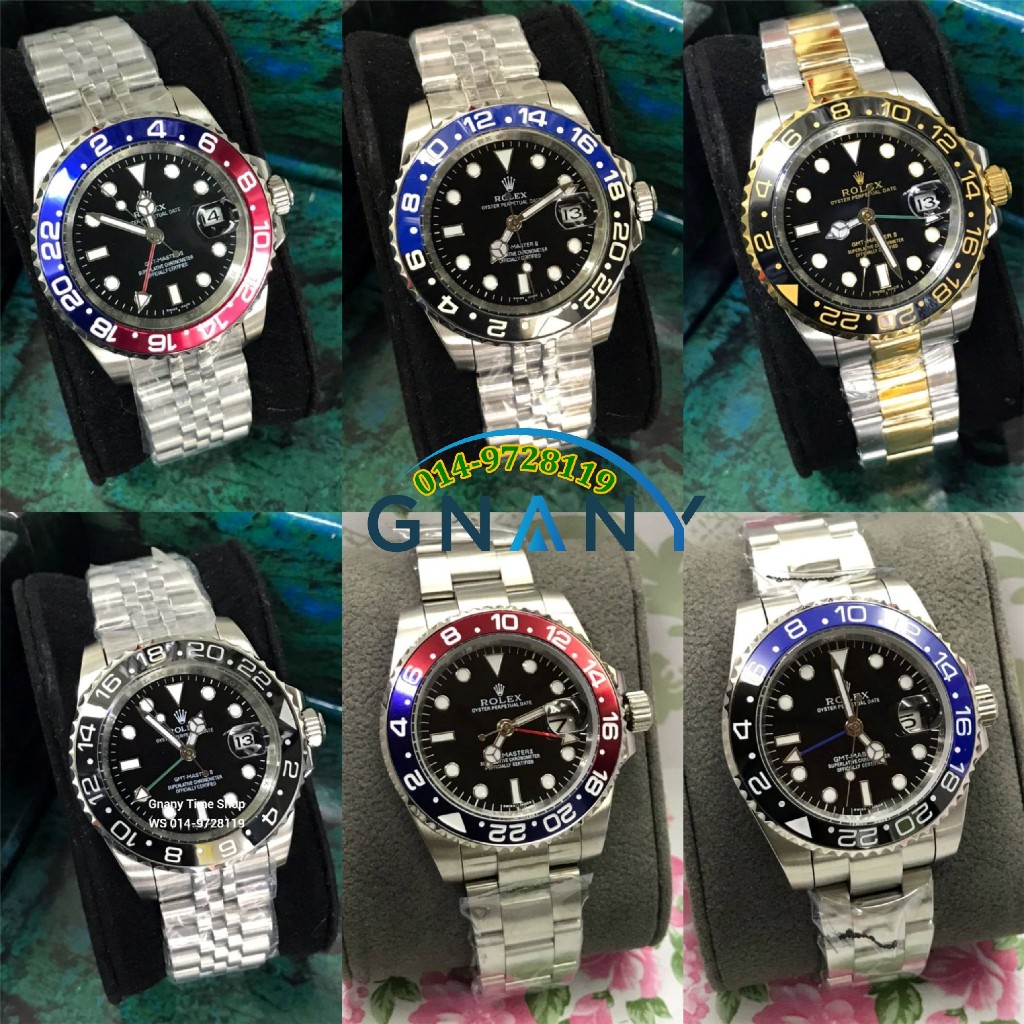 NEW GMT-MASTER AUTOMATIC MAN WATCH NO USE BATTARY (NEW STOCK) | Shopee ...