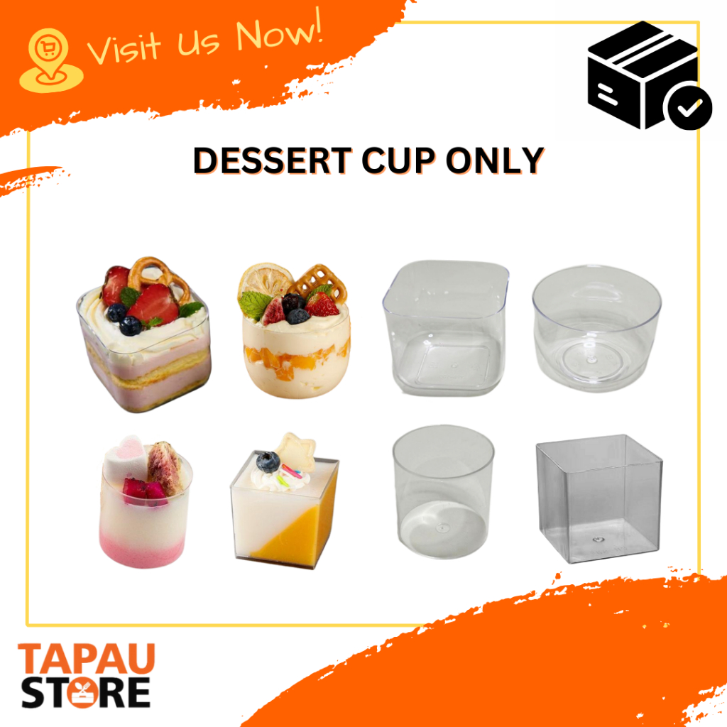 Dessert Cup / Mousse Cake Cup / Tiramisu Cup / Transparent Plastic Cup ...