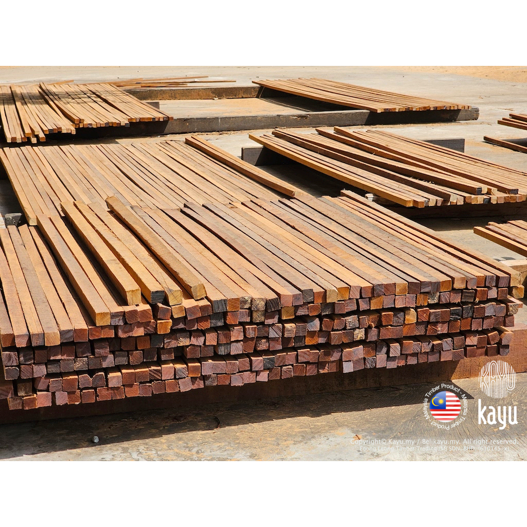 Kayu Chengal Solid Wood 1" x 1" (4 ft) | Shopee Malaysia