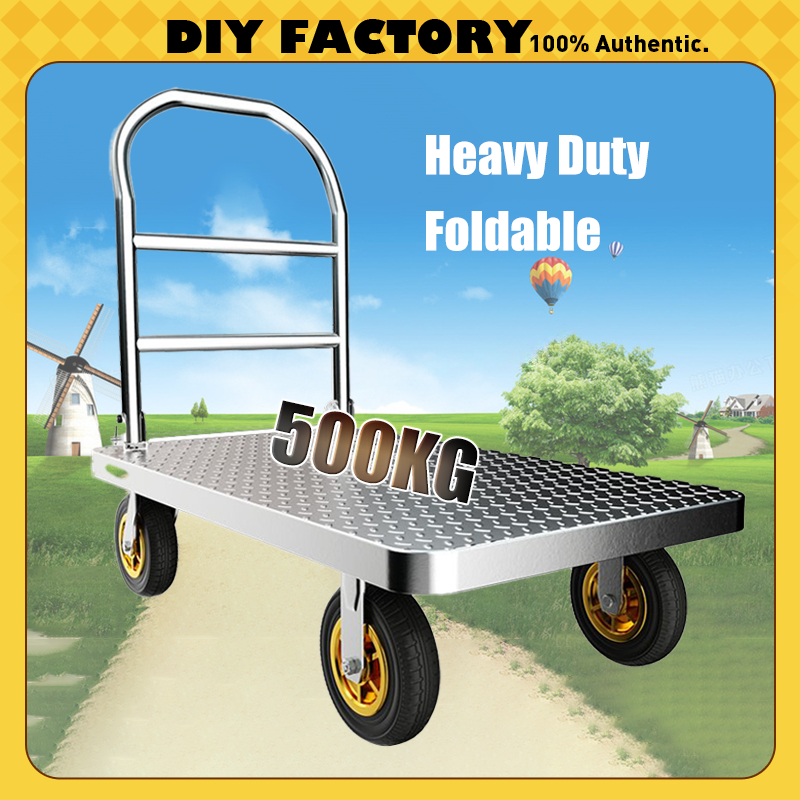 Foldable Trolley Troli Barang Heavy Duty Hand Truck Trolley Lron ...