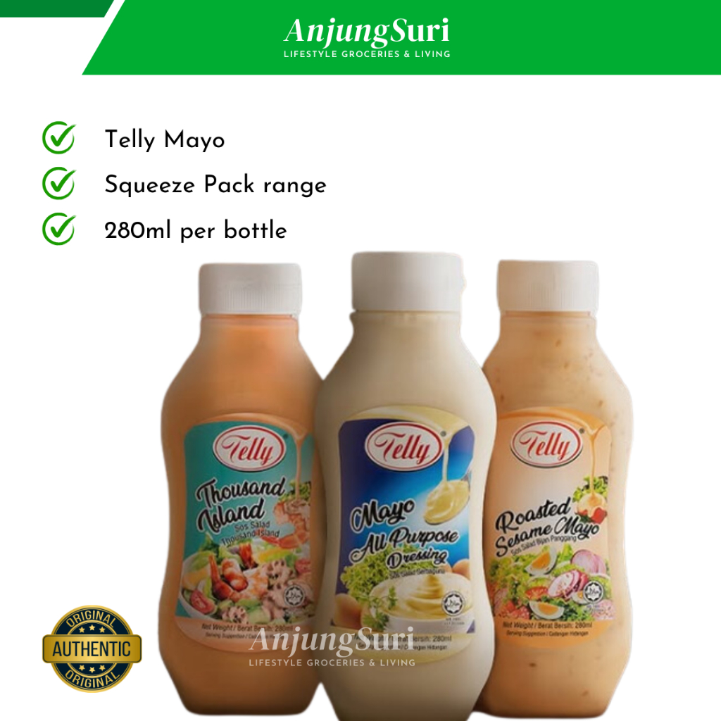 Telly Salad Dressing 280ml Squeezable Bottle Thousand Island All ...