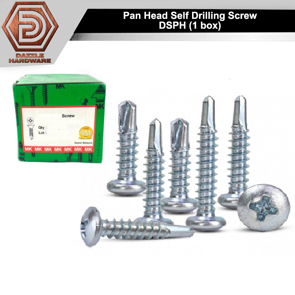 [ 1 unit = 1 box ] Self drilling screw pan head screw DSPH skru tebuk ...