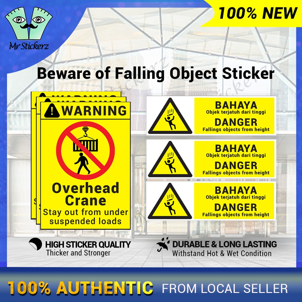 Beware of Falling Object Sticker / Falling Object from Height | Factory ...