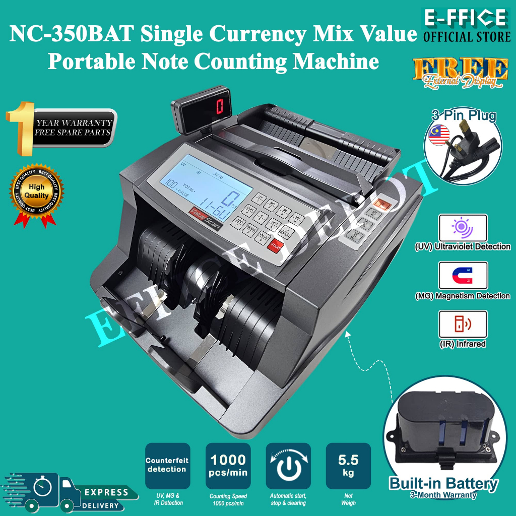 Effice Depot - NC-350BAT SDC Portable Note Counting w/ Built-in ...