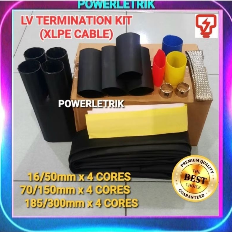 1KV LV TERMINATION KIT SIZE : 10-50mmSQ X 4 CORES / 70-150mmSQ X 4 CORES / 185-300mmSQ X 4 CORES ...