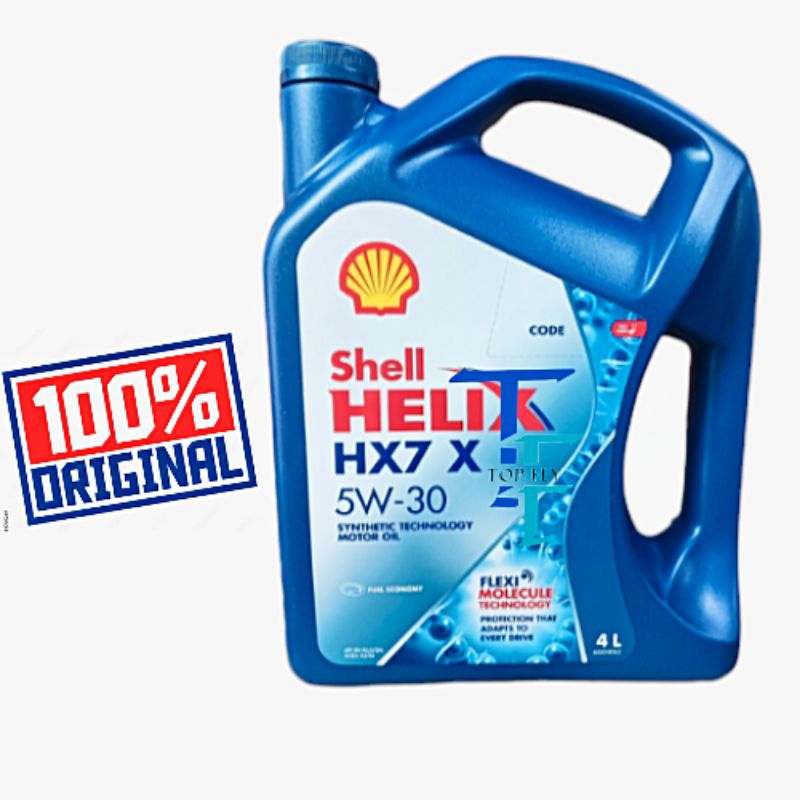100 ORIGINAL SHELL HELIX HX7 5W30 SYNTHETIC TECHNOLOGY ENGINE OIL 4L ...