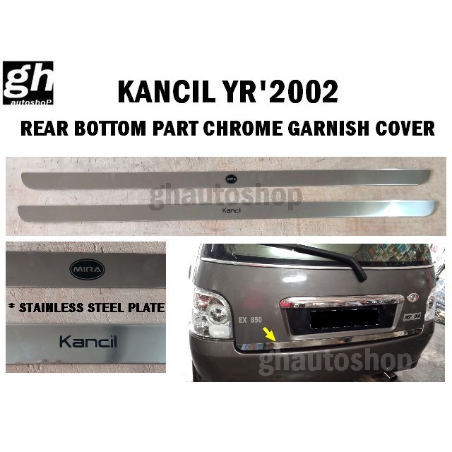 KANCIL YEAR 2002 rear boot bottom part chrome garnish cover | Shopee ...