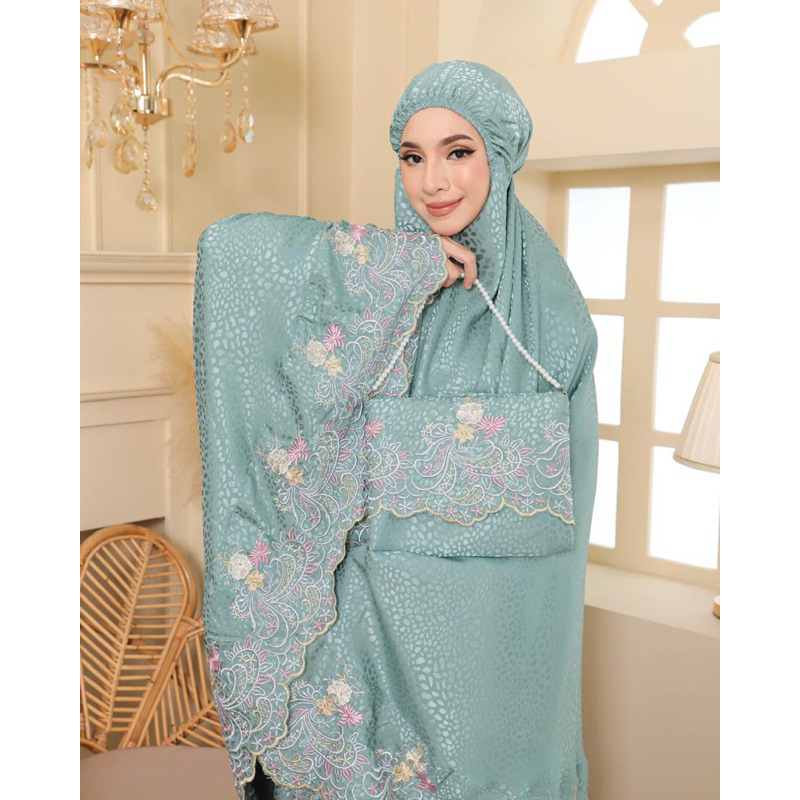 new arrival telekung sutera sulam premium with FREE luxurious bag ...