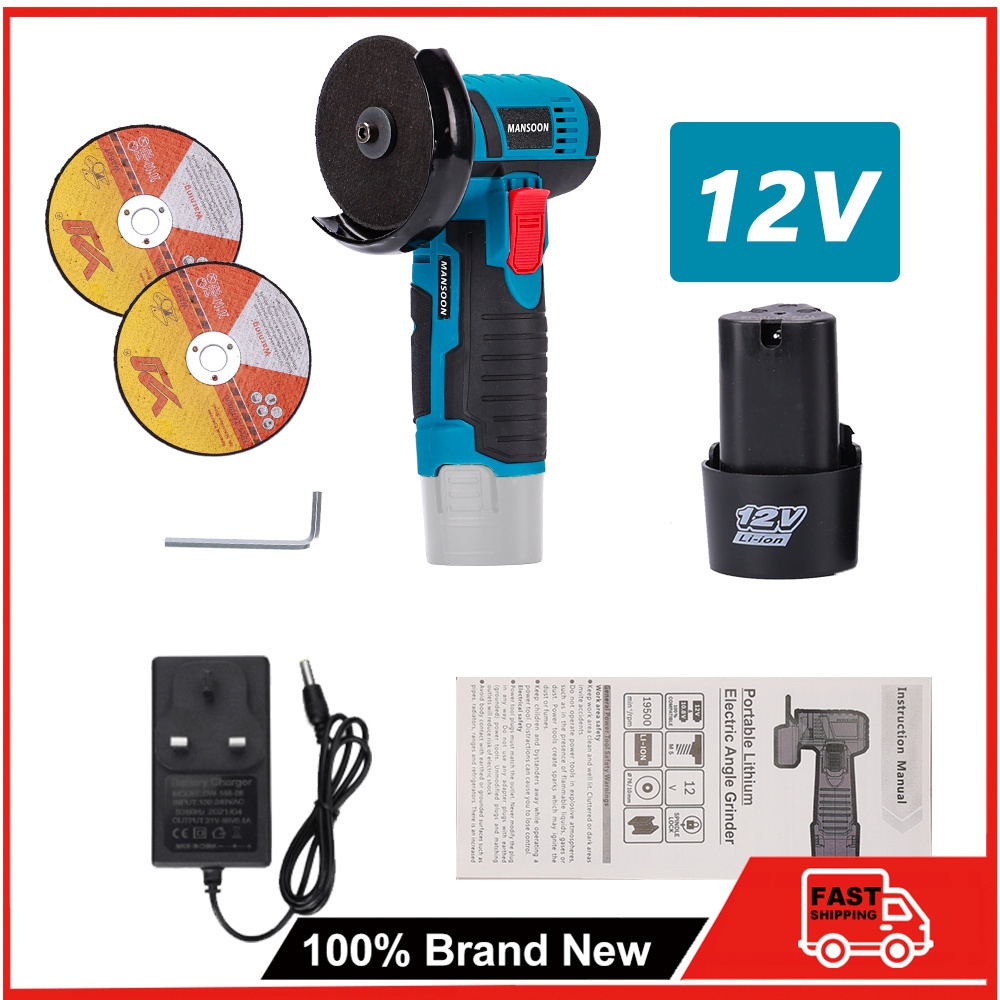 MANSOON⚡Electric Angle Grinder Rechargeable Grinding Machine Cutter for ...