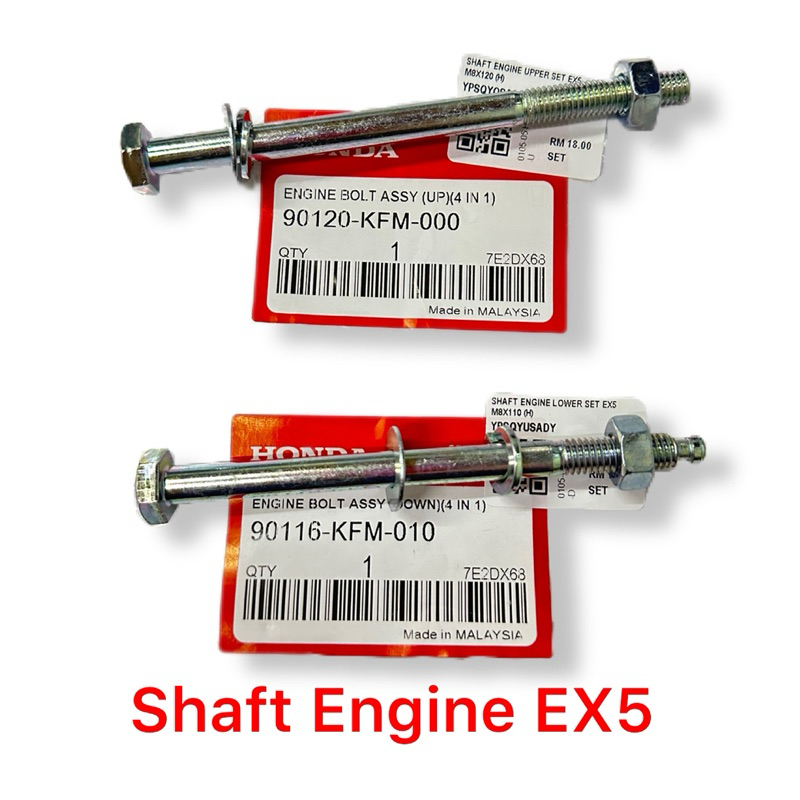 EX5 DREAM ENGINE SHAFT BOLT ENGINE UPPER LOWER BATANG SAP ENJIN ATAS ...