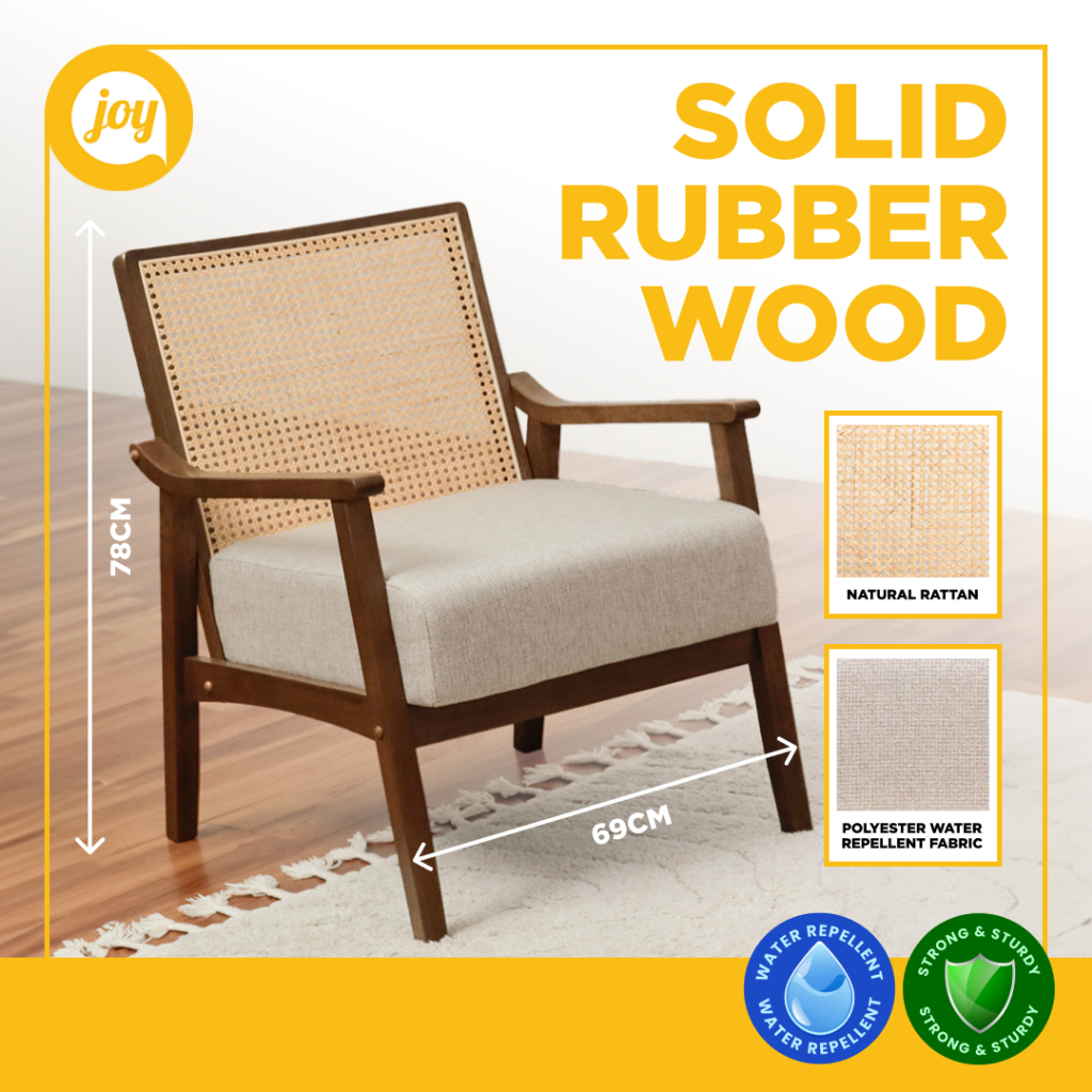 Kerusi Berlengan Rotan Asli VADMIR Armchair Rattan Lounge Chair Modern ...