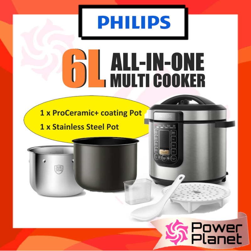 Philips 6L All-in-One Multicooker HD2237/73 ( Included Stainless Steel ...