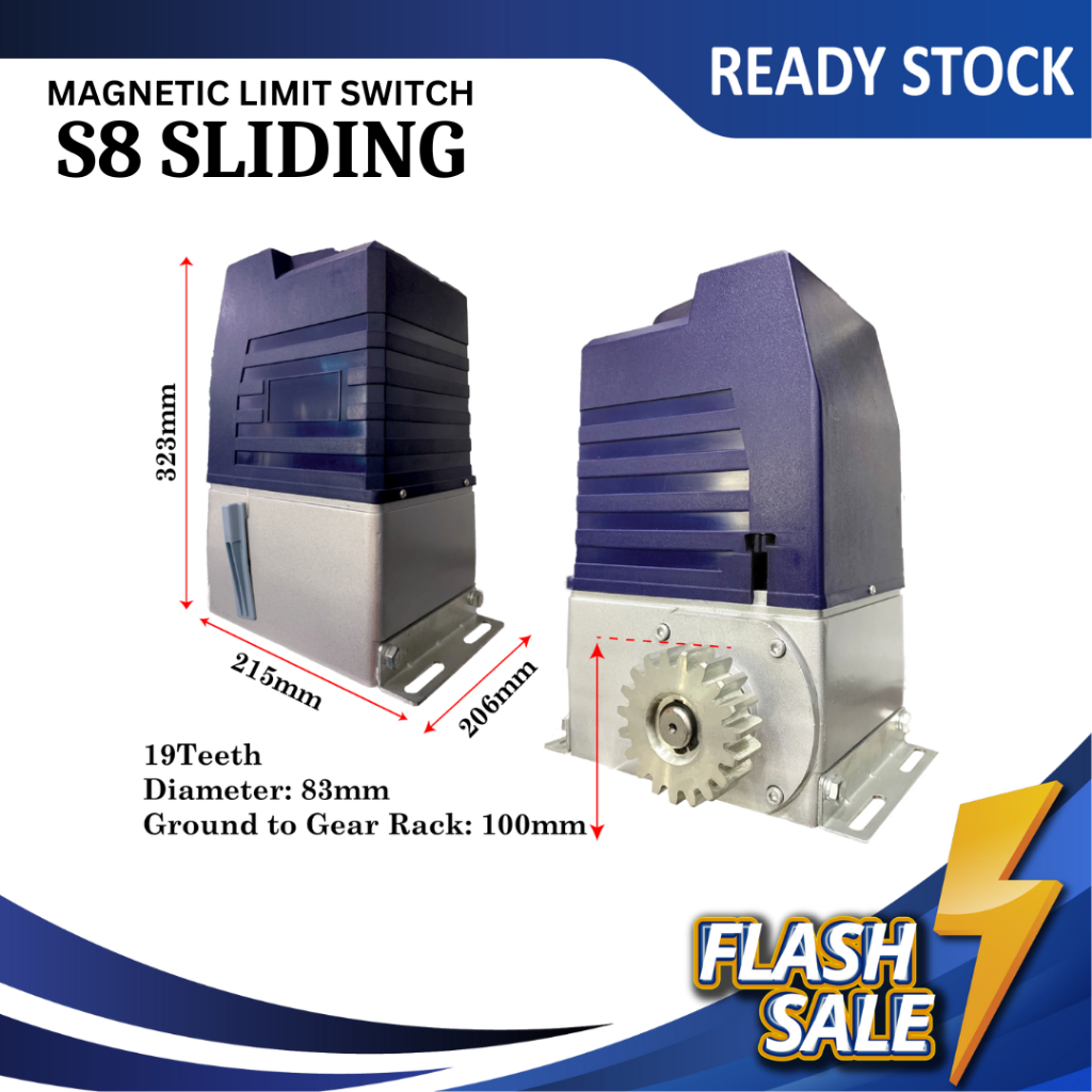 S8 MAGNETIC LIMIT SWITCH AC SLIDING TYPE AUTO GATE SYSTEM (2500KG ...