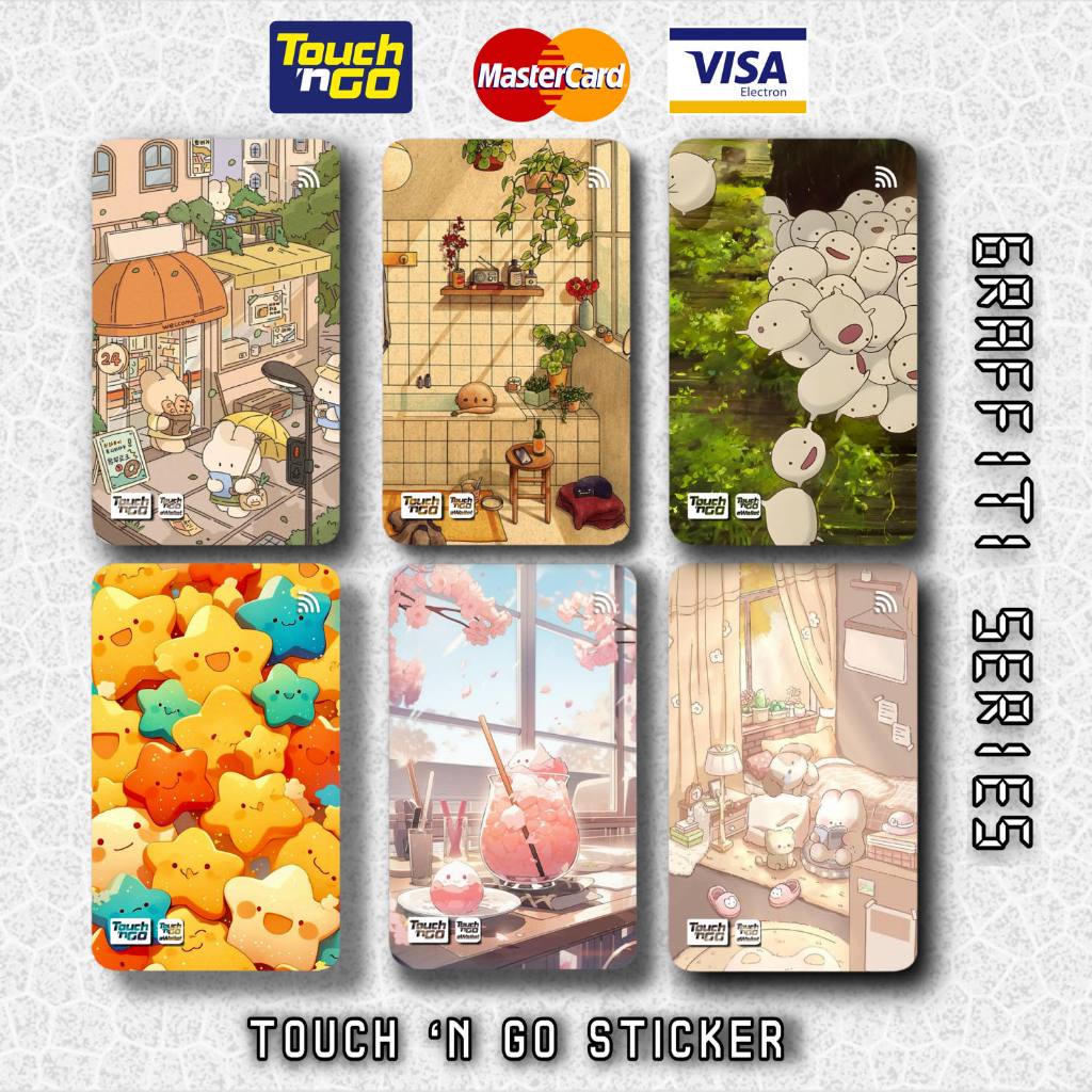Graffiti Series for Touch n Go Card Sticker Cover TNG / Master / Visa / Credit / Debit CARD ...