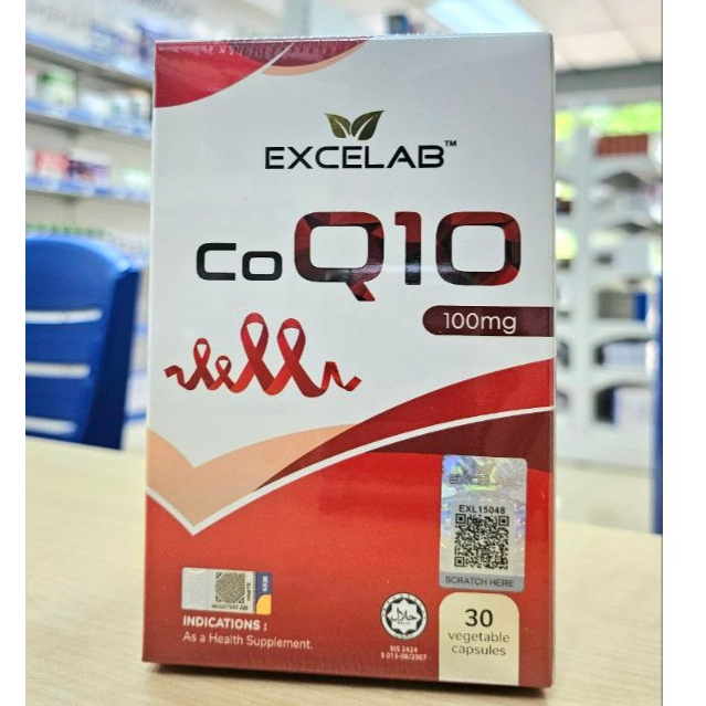 [HALAL & KKM APPROVED] Excelab Co Q10 100mg 30 Vegetable Capsules (Exp ...