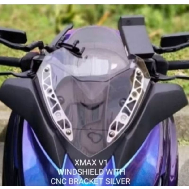 XMAX V1 BATMAN WINDSHIELD CLEAR +BLACK +CNC BRACKET | Shopee Malaysia