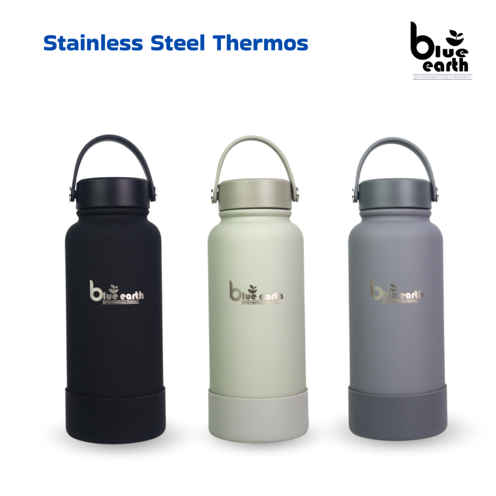 Blue Earth Stainless Steel Water Bottle Insulated Thermos Bottles BPA ...