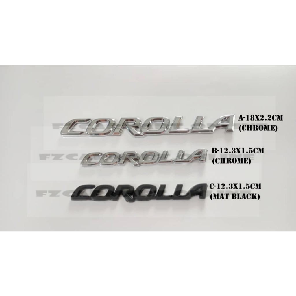 TOYOTA COROLLA EMBLEM LOGO-(ABS) | Shopee Malaysia