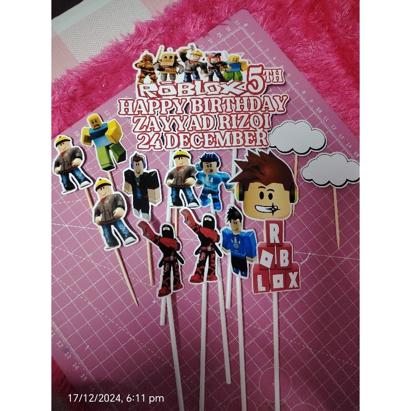 topper kek tema roblox | Shopee Malaysia