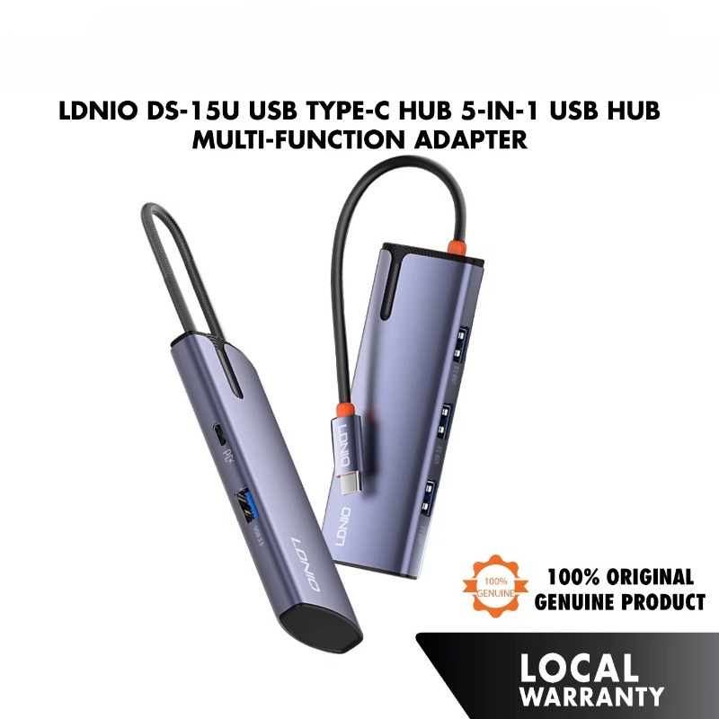LDNIO DS-15U Usb Type c Hub 5 in 1 Usb Hub Multi-Function Adapter for ...