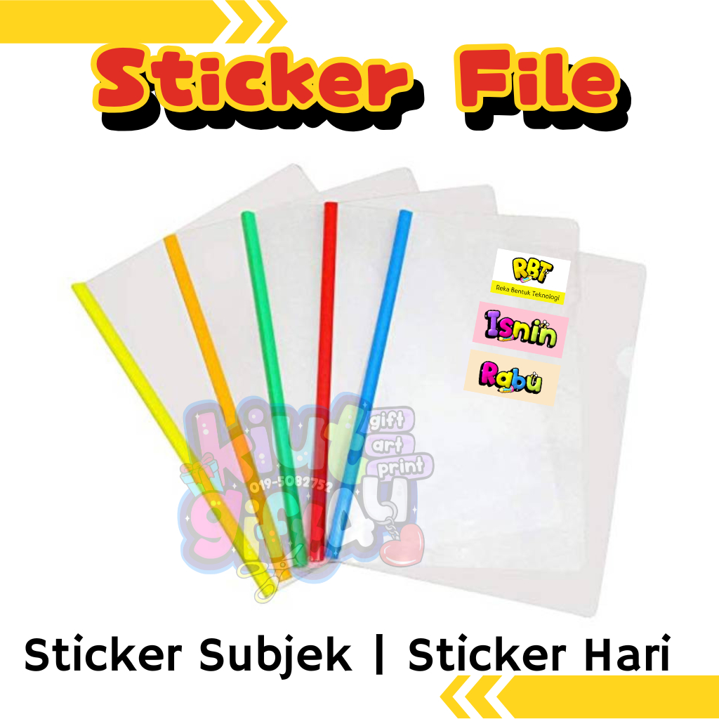 Sticker Hari / Subjek Sekolah Rendah | Shopee Malaysia