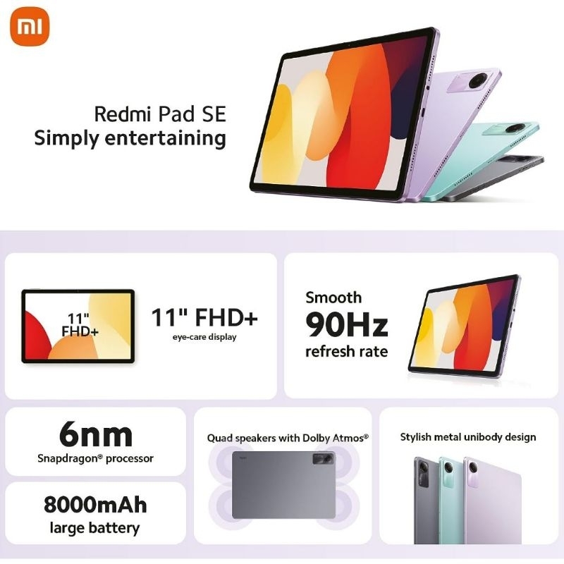 Original New Redmi Pad SE 8GB RAM 256GB ROM | Shopee Malaysia