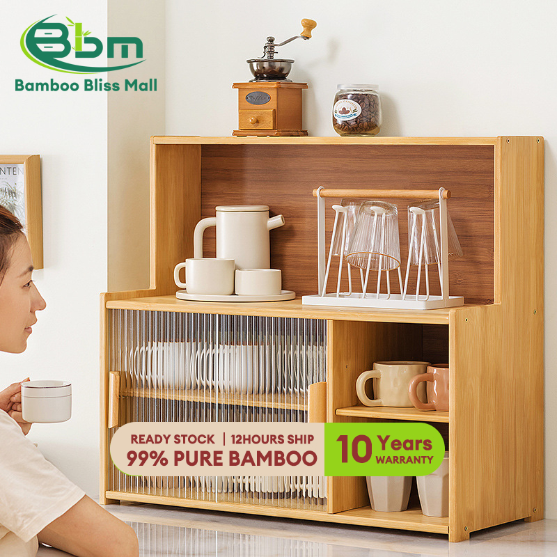 BBM Tabletop Storage Cabinet Partition Transparent Glass Acrylic ...