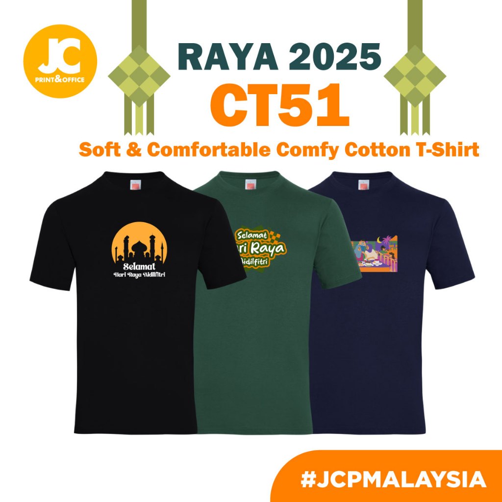 JCP x OREN SPORT BAJU RAYA 2025 Cotton T-Shirt Selamat Hari Raya ...