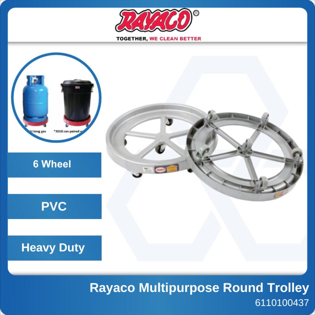 Rayaco 6 Wheel Heavy Duty Multipurpose Round Trolley | Shopee Malaysia