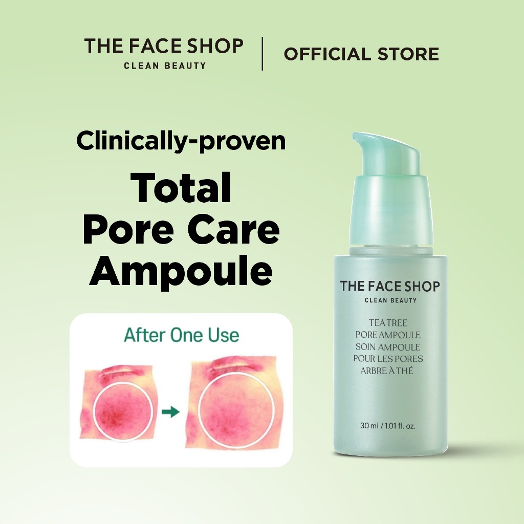 THE FACE SHOP Tea Tree Pore Ampoule 10ml / 30ml - Triple Acid Serum to ...
