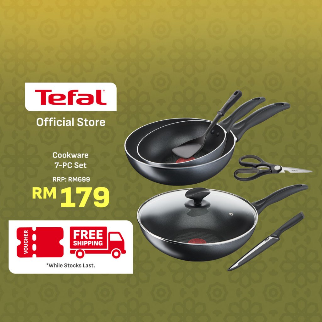 [Pre-Order][Shopee Exclusive] Tefal Cookware 7pcs Set (Fp 20cm + Fp ...