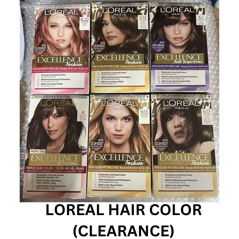 LOREAL EXCELLENCE HAIR COLOUR KIT ( CLEARANCE STOCK )(NEAR EXPIRY ...