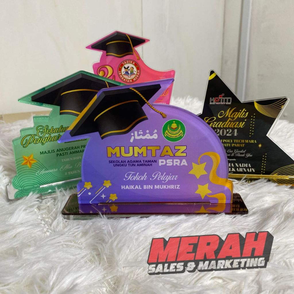 Plaque Anugerah / Hadiah Akhir Tahun / Graduation Sekolah ( 150MM x ...