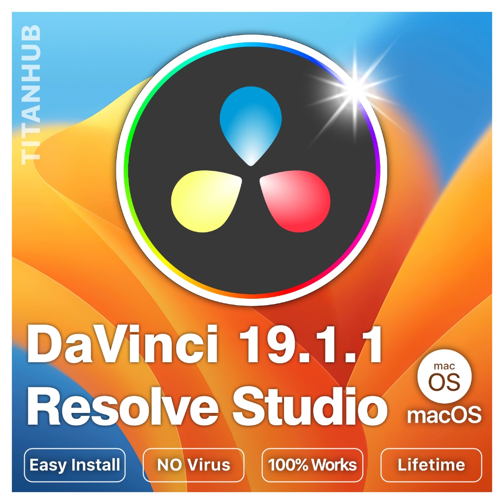 𝗺𝗮𝗰𝗢𝗦 DaVinci Resolve Studio 19.1.1 | Intel & M1/M2 Chips | Lifetime | Full Version | Shopee ...