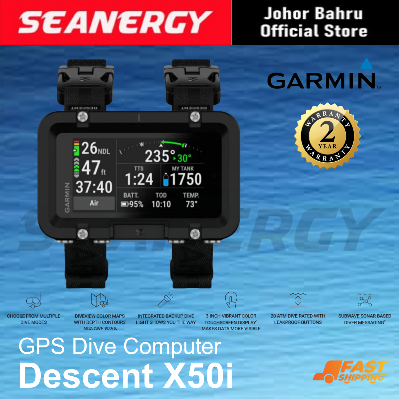 GARMIN Descent X50i Premium GPS Dive Computer Scuba Diving Tech Dive ...