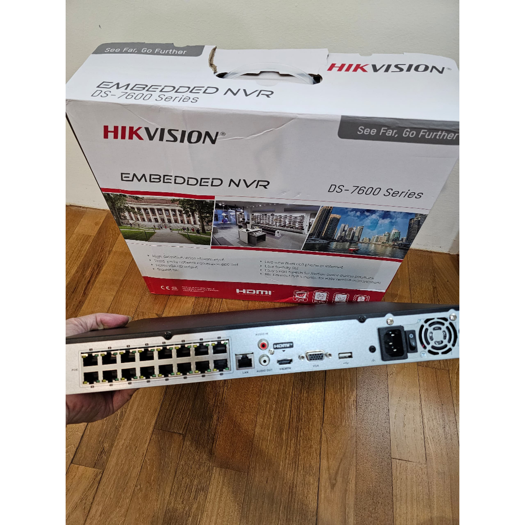 HIKVISION CCTV 16 Chanel Recorder DS-7616NI-Q2/16P NVR IP Camera ...