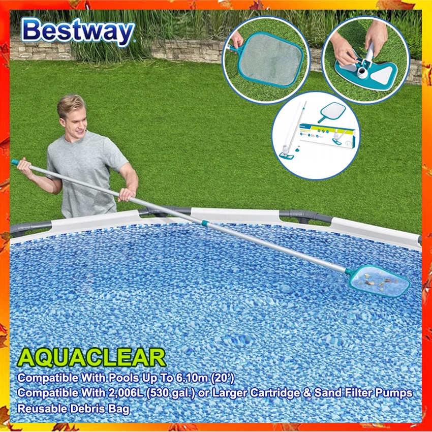 BESTWAY 58234 Frame Swimming Pool Maintenance Cleaning Kit Alat ...