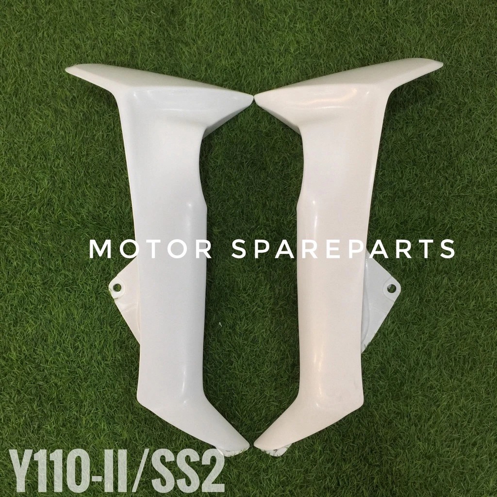YAMAHA Y110 2 LEGSHIELD SET 0 KEPAK SAYAP LEG SHIELD FRONT COVER SS2 YSS2 SSTWO WHITE PUTIH ...