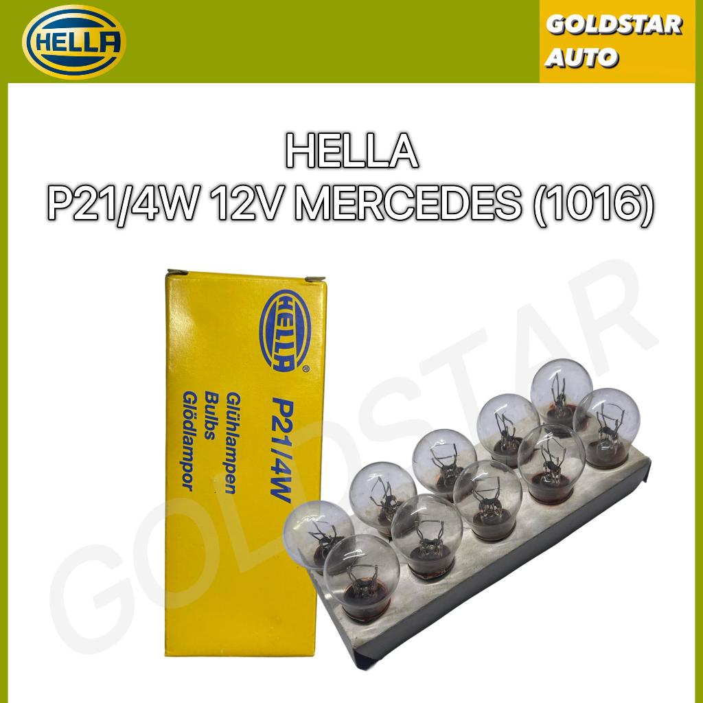 【Hella Original】【Single Bulb】1016 P21/4W 12V For Mercedes-Benz Brake ...
