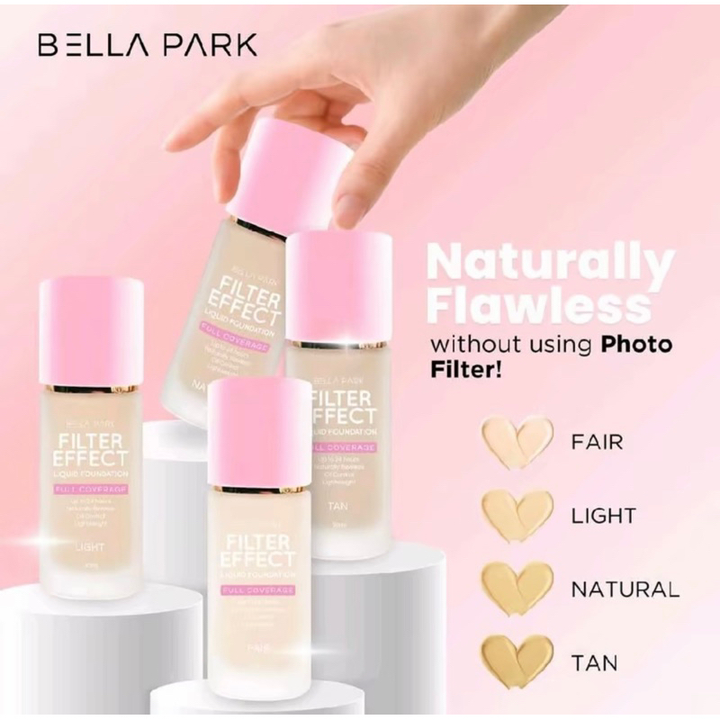 Bella Park Filter Effect Liquid Foundation Full Coverage | Shopee Malaysia