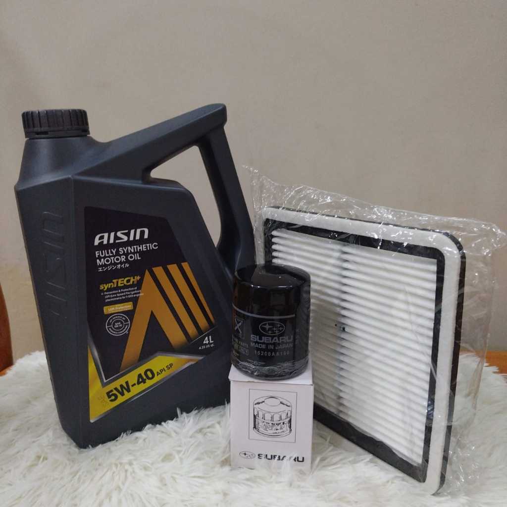 SUBARU XV , FORESTER (first model)OIL FILTER + AIR FILTER + AISIN 5W40 ...