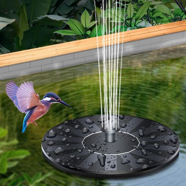 Solar powered small fountain floating water pump courtyard water ...