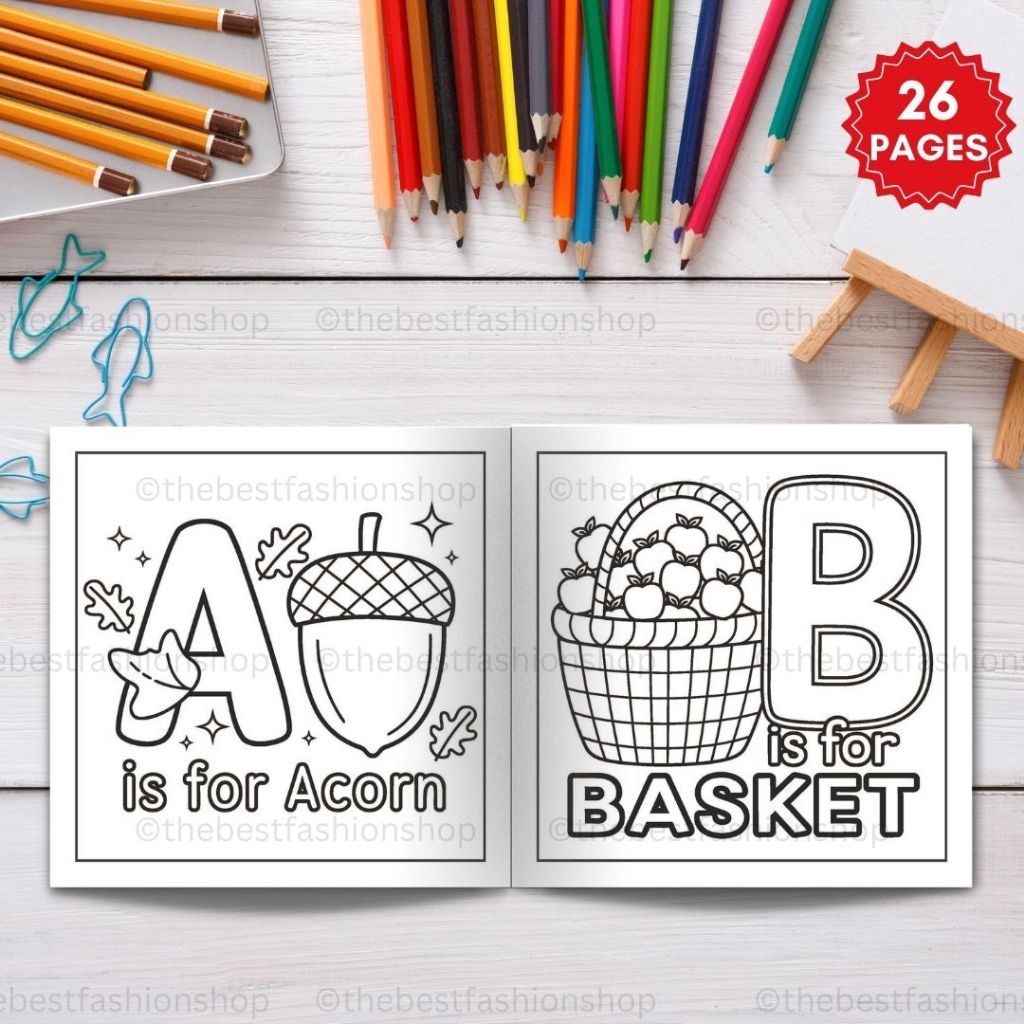 P185 [PDF] Autumn ABC Coloring Pages Printable Halaman Mewarna Kertas ...