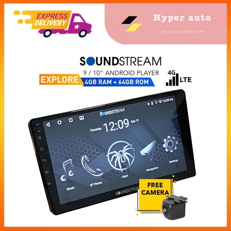 Soundstream 4+64gb Anzuo Explore Android Player with Carplay Airplay ...