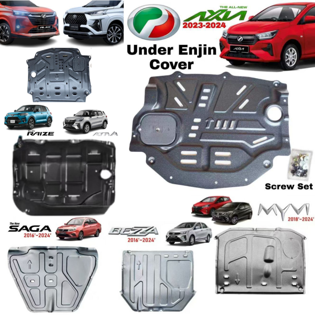 Alza 2022 Velzo penutup bawah enjin guard bonnet Car engine bottom ...