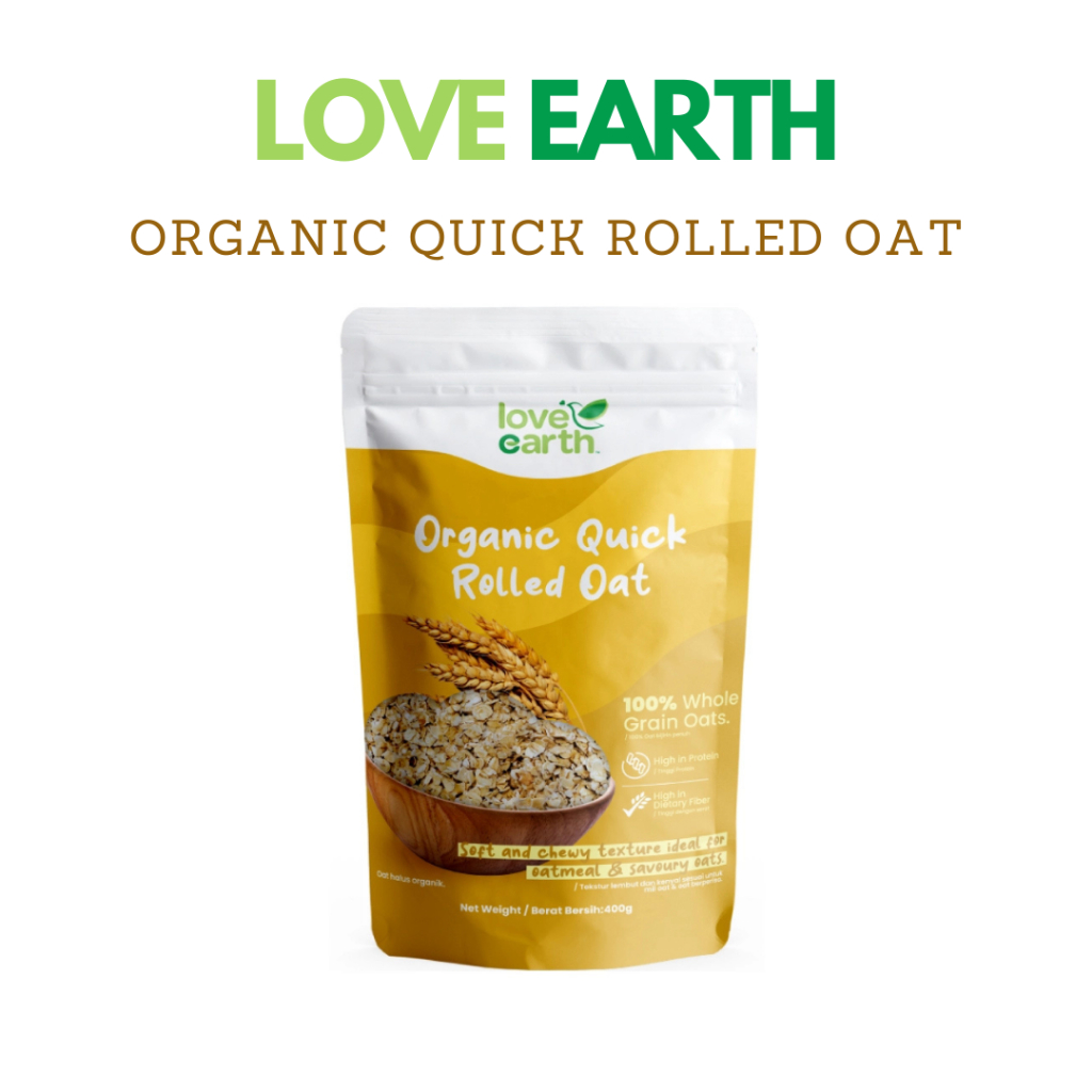 LOVE EARTH Organic Quick Rolled Oat | Shopee Malaysia