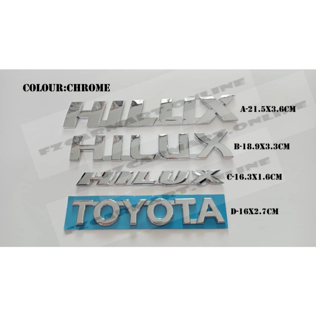 TOYOTA HILUX EMBLEM LOGO - (ABS) | Shopee Malaysia